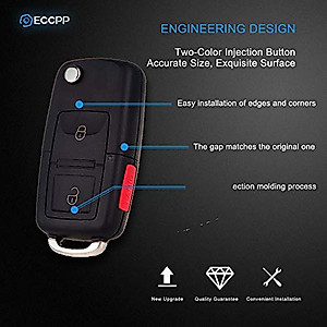 ECCPP 1X 3 Button Antitheft Keyless Entry Systems 315MHz Uncut Keyless Entry Remote Key Fob Replacement for Mercury for Lincoln for Ford for Mazda Series CWTWB1U212