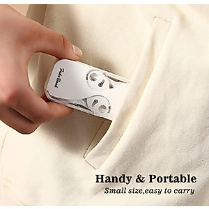 [4Pack] Floss Pick Dispenser Portable Floss Holder, Floss Picks Cases Automatic Floss Storage Organizer Travel Floss Threaders for Women Men Teeth Cleaning (4pcs, Black)