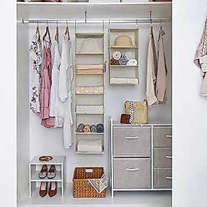 GRANNY SAYS Bundle of 1-Pack Hanging Organizer for Walk-in Closet & 1-Pack Closet Hanging Shelves