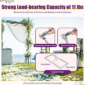 10 X 20 FT Heavy Duty Backdrop Stand Pipe Kit with Base, Rectangular Adjustable Backdrop Stand for Wedding Birthday Party Photo Booth Background Photography Exhibition Decoration