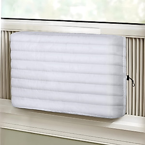 FILORA Indoor Air Conditioner Cover Window AC Units Covers for Inside 21 x 15 x 3.5 inches(L x H x D) White