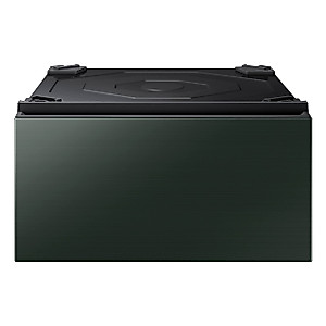 SAMSUNG 27-Inch Bespoke Front Load Washer Dryer Pedestal Stand w/ Pull Out Laundry Storage Drawer, WE502NG, Forest Green