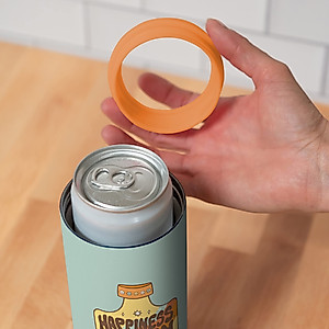 Insulated Stainless Steel Slim-Can Cooler by Studio Oh! - Happiness Potion - 12-Ounce Double-Wall Construction with Full-Color Artwork & Secure Screw-On Lid