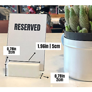 SET OF 20 UNITS - Ceramic Price & Card Holder. Ideal for Shops, Bakeries, Jewelry Stores & Weddings/Events. Elegance and Durability