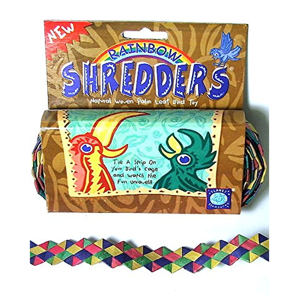 03138 Small Zig-Zag Rainbow Shredder Toys Foraging Craft Birds Talon Cage Chewy