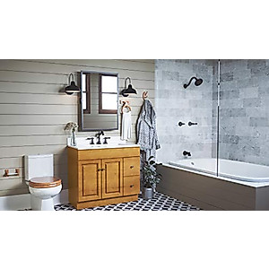 Design House 523472 Oakmont Classic Bath and Shower Trim with Single-Function Shower Head, 2-Handle Faucet and Valve for Bathroom, Oil Rubbed Bronze