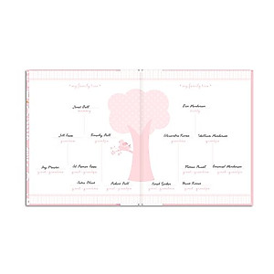 Lil Peach First 5 Years Dream Big Wordplay Baby Memory Book, Baby Keepsake Journal, Gift For New And Expecting Parents, 46 Fill In Pages, Pink