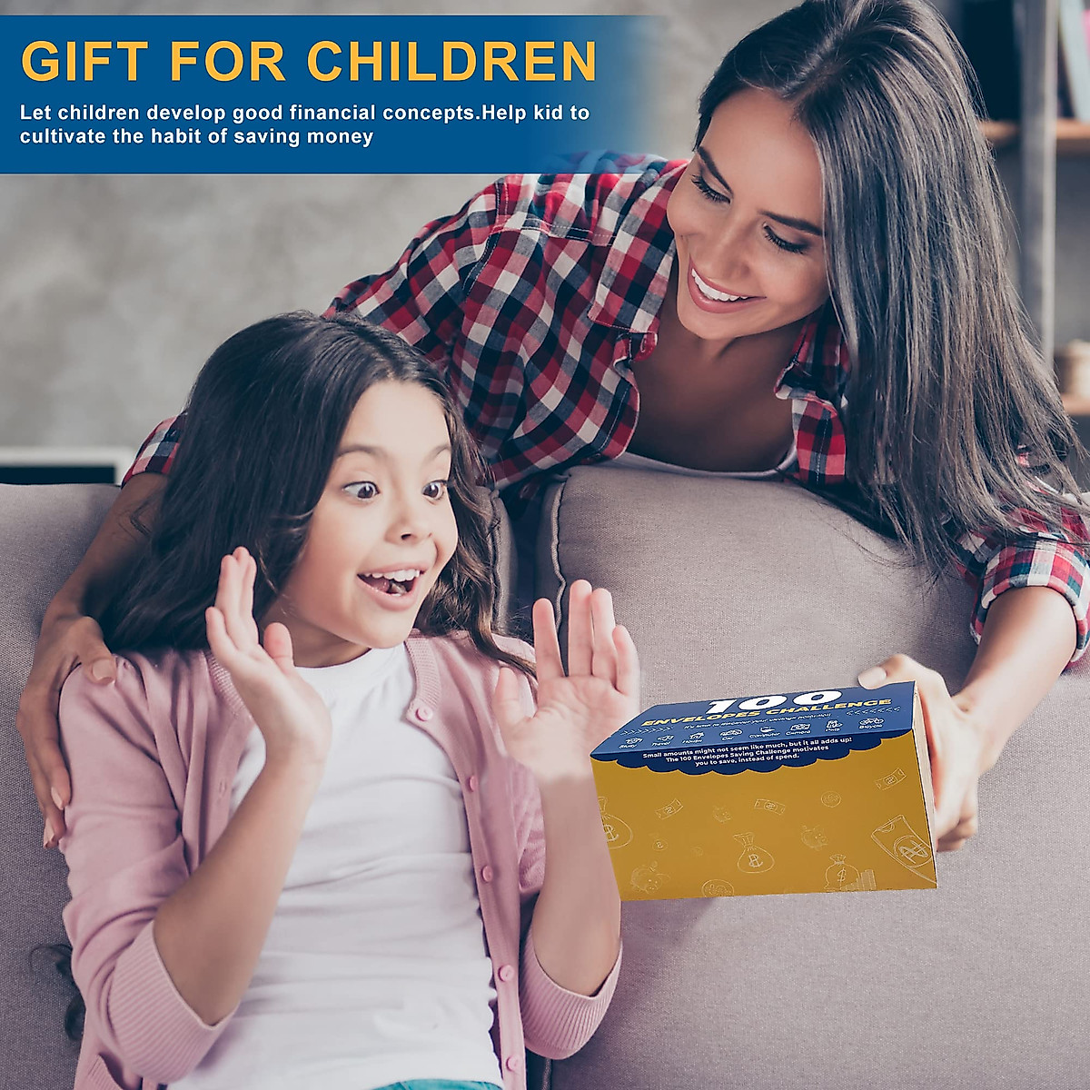 Piggy Bank for Adults,100 Envelopes Challenge Kit,QiuBigUncle Saving Money Organizer for Saving,Great Money Envelopes for Cash Gifts for Women Men Teen Boys Girls Students