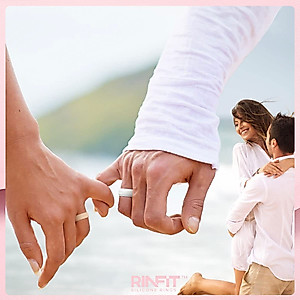 Rinfit Silicone Rings for Women - Infinity Rubber Wedding Bands Sets for Her - Matching Silicone Rings for Couples - Patented Design - Rose Gold, Pink, Black, White, Silver, Size 6