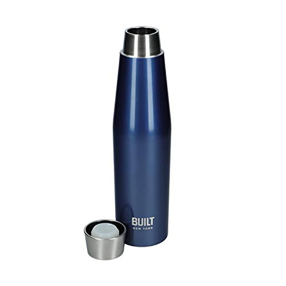 BUILT Perfect Seal Vacuum Insulated Water Bottle, 540 ml, Navy