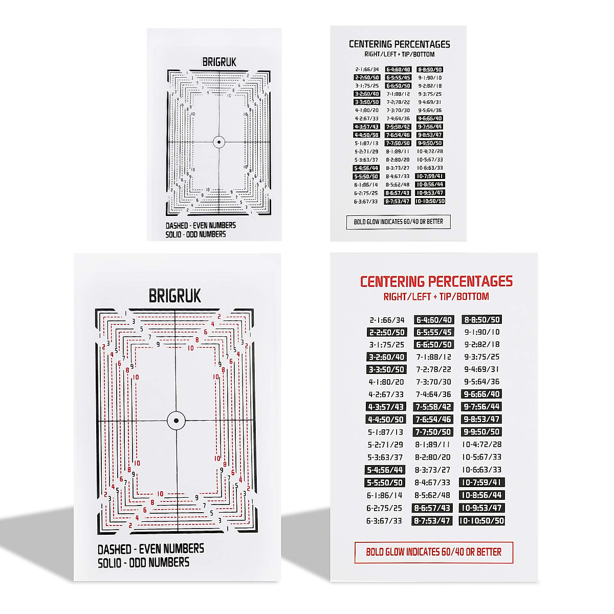 The Center Tool Card Grading - Centering Tool New 2022 Includes 2X Card Centering Tool and 2X Centering Guide (Card)