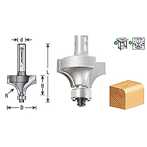 Amana Tool - 49527 Carbide Tipped Corner Round 1/4 Radius x 7/8 Dia x 1/2 x 1/4" Shank