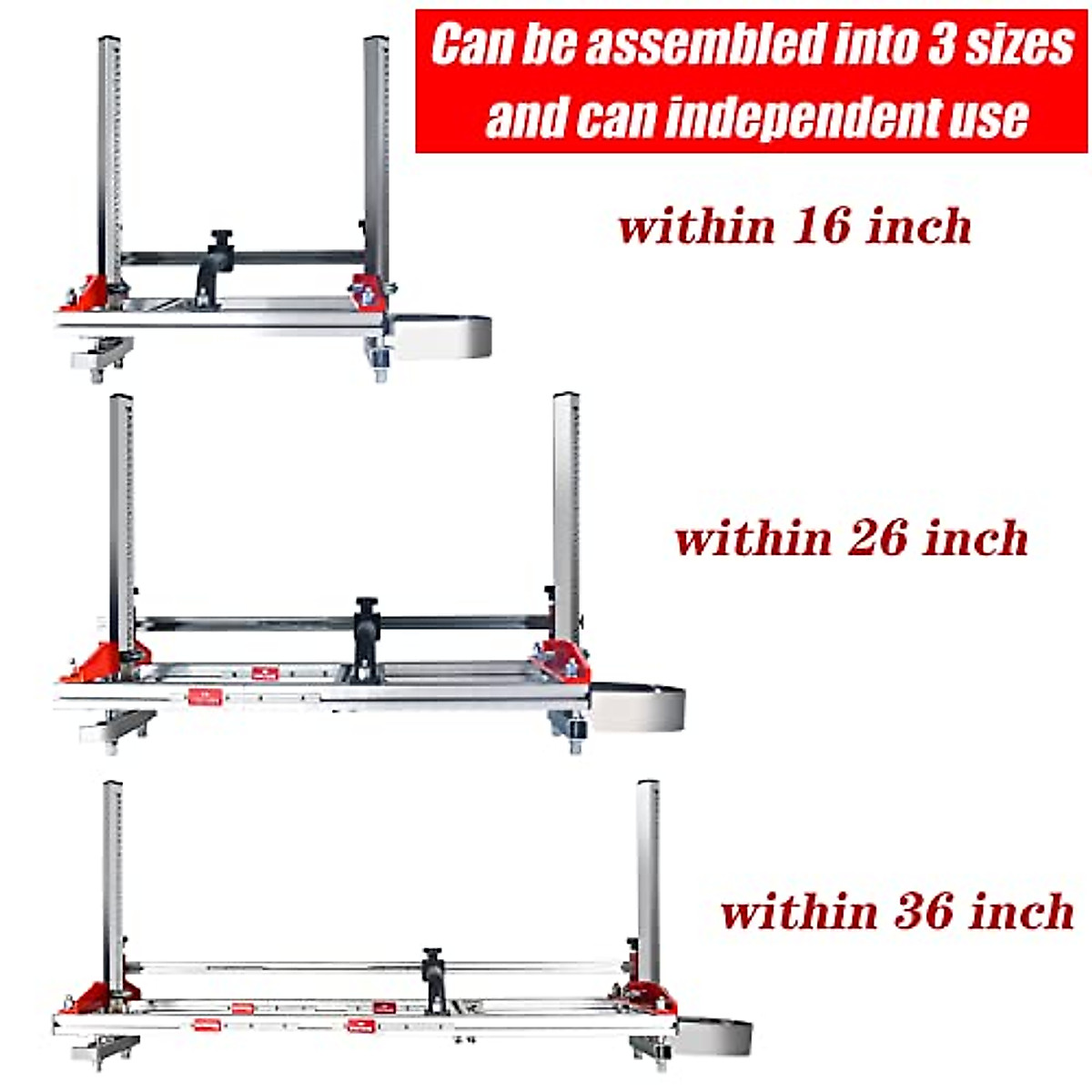 Zozen Chainsaw Mill, Sawmill - Saw Mill Portable Sawmill, Can be Assembled into 3 sizes for Independent Use, Suitable for 14-36inch, A Flexible Cutting Guide System for Builders and Woodworker.