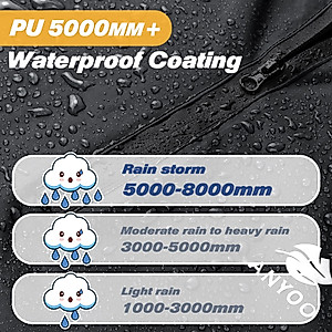 ANYOO Waterproof Rain Poncho Bike Bicycle Rain Capes Lightweight Compact Reusable for Adults