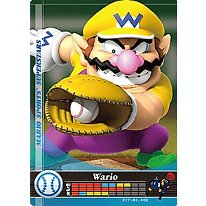 Nintendo Mario Sports Superstars Amiibo Card Baseball Wario for Nintendo Switch, Wii U, and 3DS