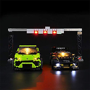 LIGHTAILING Light Set for (Speed Champions Lamborghini Urus ST-X and Lamborghini Huracán Super Trofeo EVO Building Blocks Model - Led Light kit Compatible with Lego 76899 (NOT Included The Model)