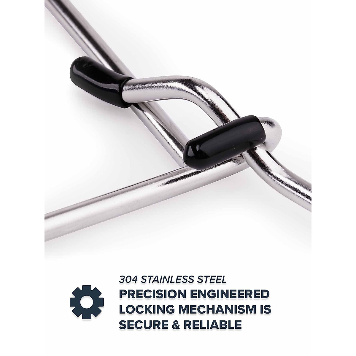 Rogue Endeavor Large, Heavy Duty Stainless Steel Game Clip Fish Stringer System + Stainless Core Coiled Lanyard. Designed for Kayak Fishing & Spearfishing. All Fish Species (Heavy Duty - Blue)