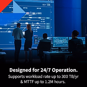 Toshiba N300 PRO 8TB Large-Sized Business NAS (up to 24 bays) 3.5-Inch Internal Hard Drive - Up to 300 TB/year Workload Rate CMR SATA 6 GB/s 7200 RPM 256 MB Cache - HDWG480XZSTB