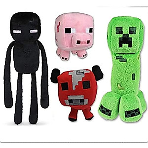 XSLWAN Creeper Plush Toys ，Baby Pig，Baby Mooshroom Plushand Enderman Plush Toys Game Plush Stuffed Toys for GIF