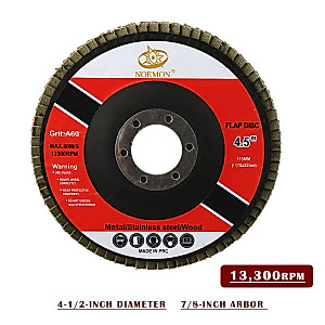 28 Packs Flap Disc 4-1 2 Inch Angle Grinder Attachments Grinding Wheel Angle Grinder Sanding Disc 40 60 80 120 Grit Grinding Disc (4 1/2 Inches)