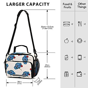 Game Joystick Control Lunch Bag for Women Men Cartoon Gamepad Insulated Cooler Tote Bag with Adjustable Shoulder Strap Large Capacity Reusable Leakproof Picnic Lunch Box Outdoor for Adult Office