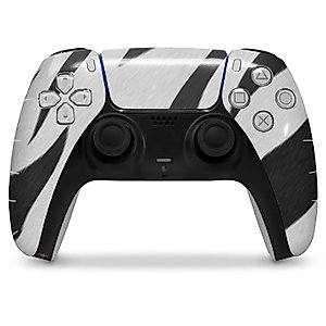 WraptorSkinz Skin Wrap compatible with Sony PS5 DualSense Controller Zebra Skin (CONTROLLER NOT INCLUDED)
