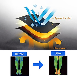 JANFINE Merino Wool Hiking Socks Thermal Warm Cushion Boot Socks for Men & Women（（Dark Grey(2 pairs),US Size 9-13）