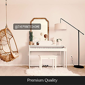 Brightech Hudson 2 - LED Floor lamp, Tall Lamp with Sturdy Base, Contemporary Arc Lamp for Living Rooms & Offices, Great Living Room Décor, Mid Century Modern Lamp for Bedroom - Jet Black