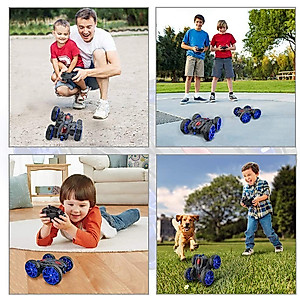 ifollower Remote Control Car,RC Cars Toy All Terrain Off Road 4WD Double Sided Running RC Crawler, 360° Rotation & Flips 2.4GHz RC Stunt Car Birthday Gift for Boys & Girls Aged 4 5 6 7 8 9 10 11 12
