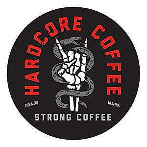 Hardcore Ground Coffee, High Caffeine, strong roast 16 Oz