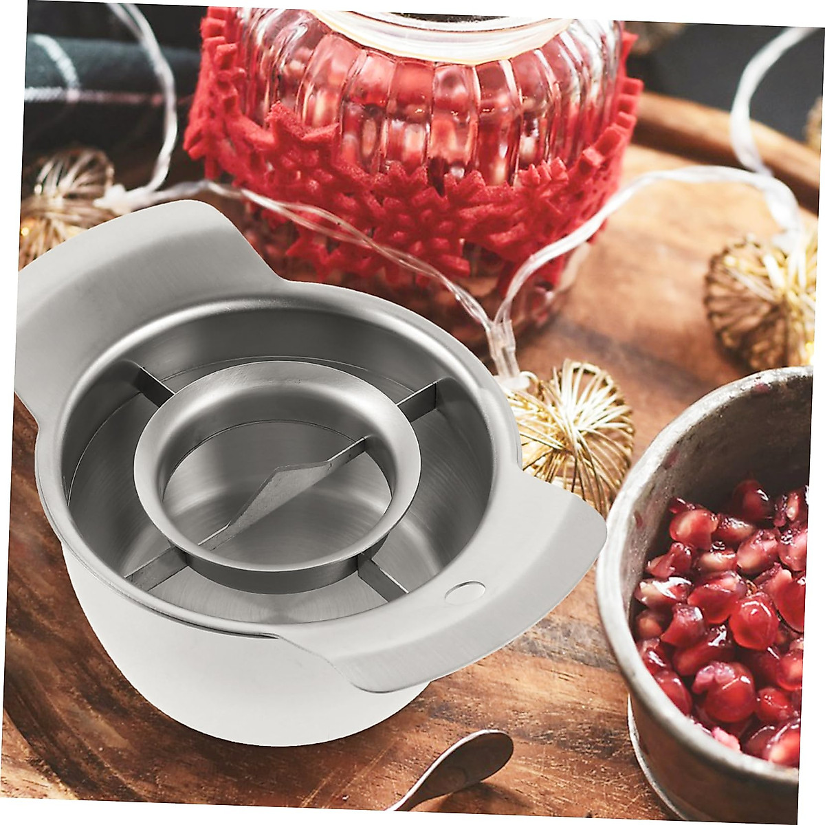 UPKOCH Pomegranate Peeler Pomegranate Arils Removal Tool Pomegranate Deseeder Peeling Tool Fruit Pomegranate Juicer with Bowl and Wooden Hammer