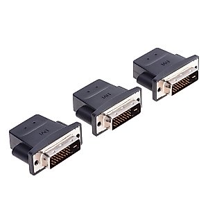 FREEGENE DVI Headless Dummy Plug Graphics Card Display GPU Detection Monitor DVI-D Emulator 4K 60Hz, 3 Pack