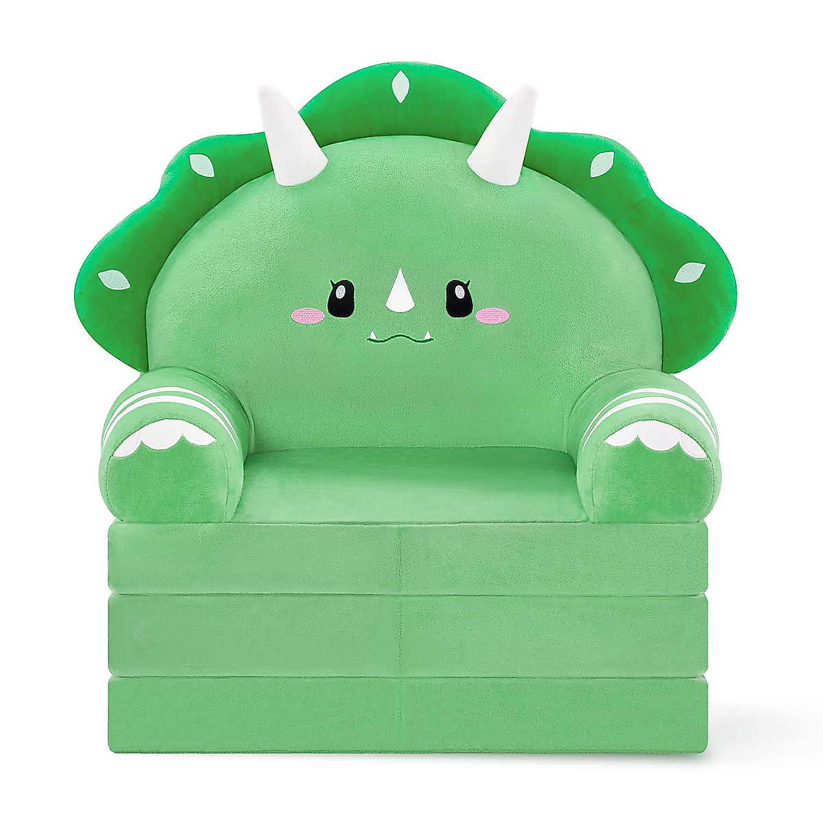 Hallo Deer Kids Couch Fold Out Soft Toddler Chair, 3-in-1 Kids Chair for Toddlers, Kids Sofa Dinosaur Chair, Children Couch for Toddlers 1-3, Kids Folding Toddler Chairs for Boys and Girls