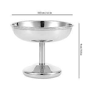 DOITOOL Pudding Cups Ice Cream Cups Dessert Dish Stainless Steel Sundae Bowls Snack Yogurt Cup Pudding Cup Salad Cup Serving Dish Fruit Container Footed Trifle Tasters