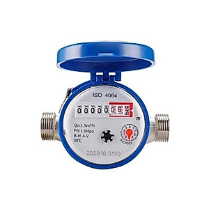 Flow Meter Smart Water Meter Water Meter Flow Measuring Instruments Home Measuring Tools with Copper Fittings Accessories High Stability and Convenient Operation