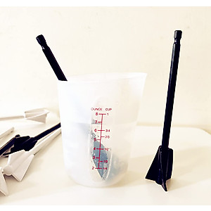 Resin Mixer Epoxy Mixer Paddles,10 PCS Drill Mixing Attachment,Reusable Paint Mixer for Drill,Epoxy drill paddles drill mixer Drill Attachment Paint Stirrers Epoxy Stirrer-Black+White