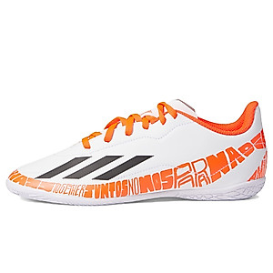 adidas X Speedportal Messi.4 Indoor Soccer Shoe, FTWR White/Core Black/Solar Red, 5.5 US Unisex Big Kid
