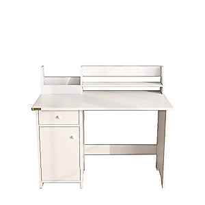 ALISENED Computer Desk with Drawers and Hutch,Small Home Office Desk，Wood Desk Executive Desks with Storage Shelf, Writing Desk with File Drawer for Bedroom Small Space