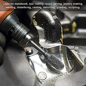 uxcell Tungsten Carbide Rotary Files 1/8" Shank, Single Cut Top Flat Cylinder Rotary Tool 6mm Dia, for Die Grinder Drill Bit Alloy Steel Hard Metal Polishing Model Engineering, 3pcs