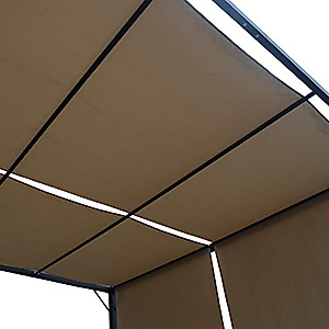 Christopher Knight Home Wendy Outdoor Steel Framed 10' Gazebo, Beige/Black