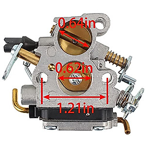 partszen 574719402 545072601 586936202 545061801 Carburetor for Zama C1T-W33C Husqvarna 235 235E 236 236E Jonsered CS2234 CS2238 CS2234S CS2238S with 530023877 Fuel Line Fitting 5450616 Choke Rod