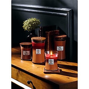 WoodWick Autumn Harvest Trilogy Large Hourglass Trilogy Candle, Crackles as it burns, Perfect for Gifting