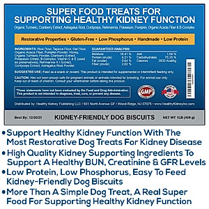 Kidney Restore Bacon Flavor Dog Treats: Low Protein Dog Treats for Kidney Health. Kidney Dog Treats for Kidney Function for Dogs. Renal Friendly Low Protein