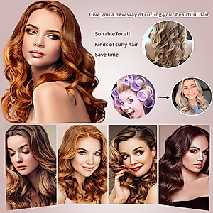ROPIKIS Hair Rollers Set - Self-Grip Velcro Curlers for Volume and Blowout Look on Thick, Fine, Medium or Long Hair (6 Large, 6 Medium, 6 Small, 12 Clips)