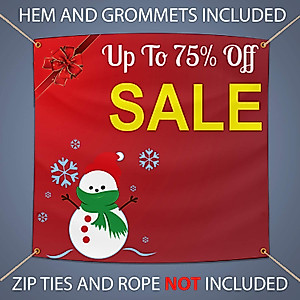 BANNER BUZZ MAKE IT VISIBLE Holiday Sale Banner, Heavy Duty 11 Oz Vinyl, Advertising Banner Sign, Metal Grommets & Hemmed Edges, Perfect for Outdoor Home Garden Decor (10' X 4')