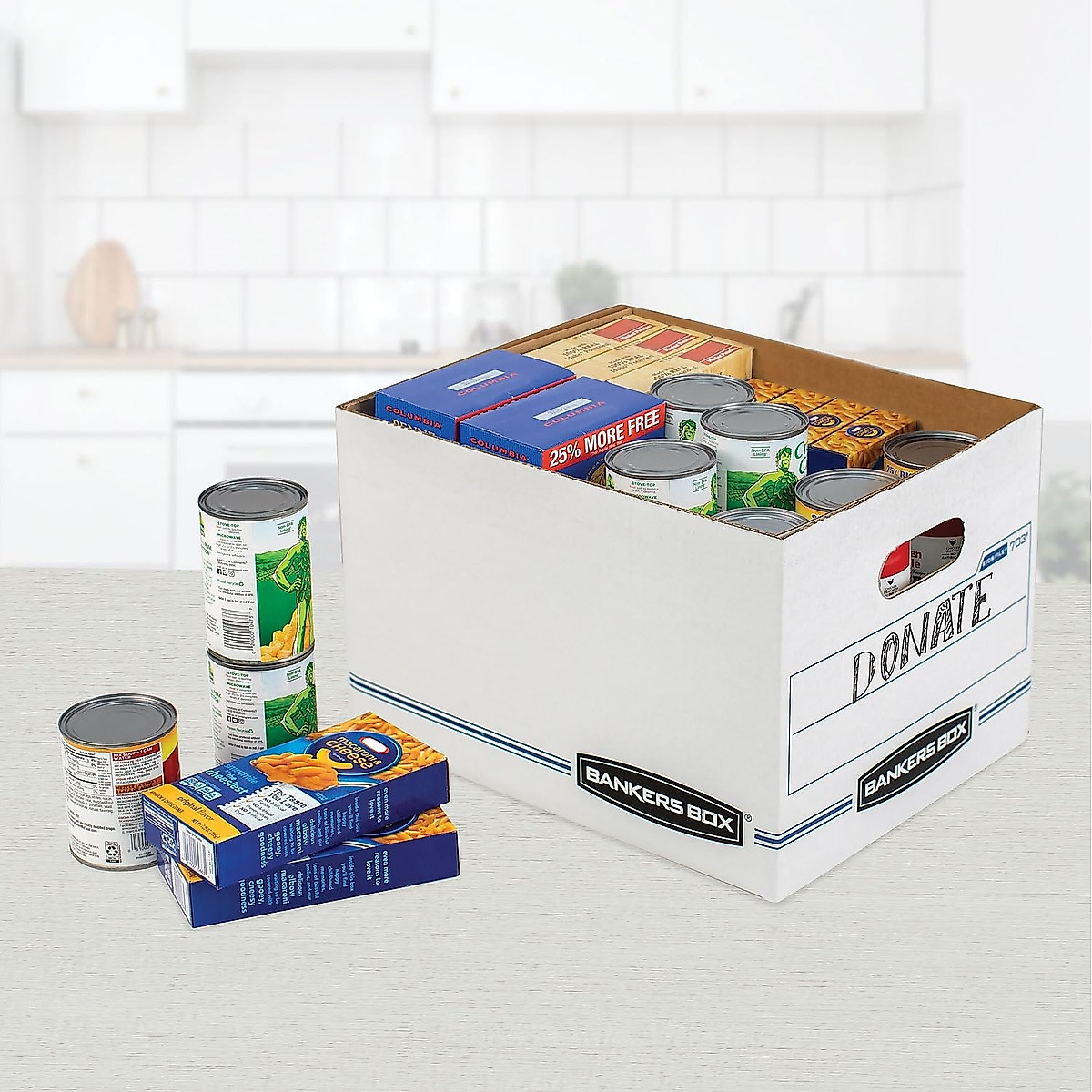 Bankers Box STOR/FILE Storage Boxes, Standard Set-Up, Lift-Off Lid, Letter/Legal, Case of 12 (00703)