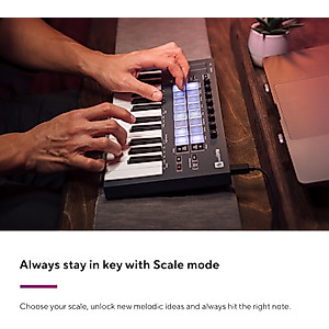 Novation FLkey Mini - Portable 25-Key, USB, MIDI Keyboard Controller with FL Studio Integration for Music Production