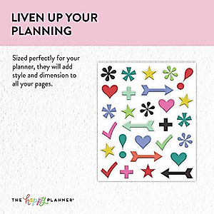me & my BIG ideas Create 365 The Happy Planner Icons Puffy Stickers