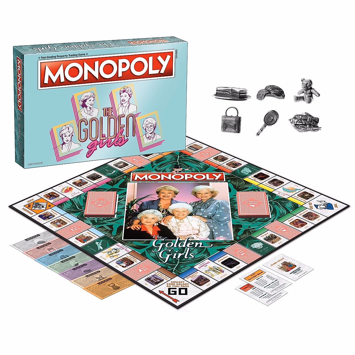 Monopoly: The Golden Girls Board Game | Buy, Sell, Trade Fan-Favorite Locations | Classic Monopoly Game Featuring Golden Girls TV Show Theme | Officially-Licensed Golden Girls Merchandise