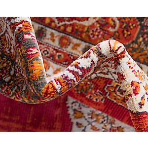 Unique Loom Baracoa Collection Area Rug - Regla (2' 2" x 6' 1" Runner, Red/ Green)